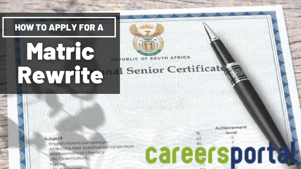 How To Apply For Matric Rewrite – The Dizaldo Blog!