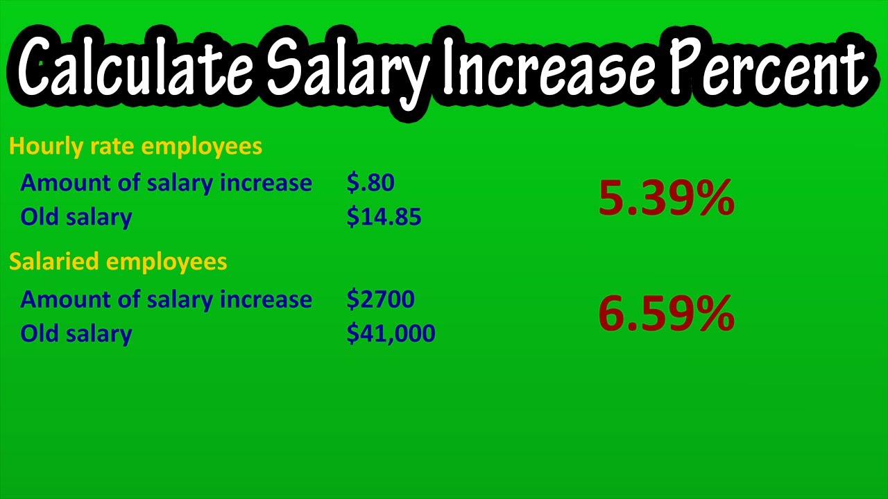 How To Calculate Salary Increase Percentage In South Africa – The ...