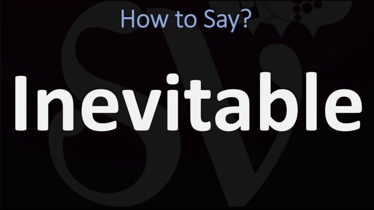 How To Pronounce Inevitable – The Dizaldo Blog!