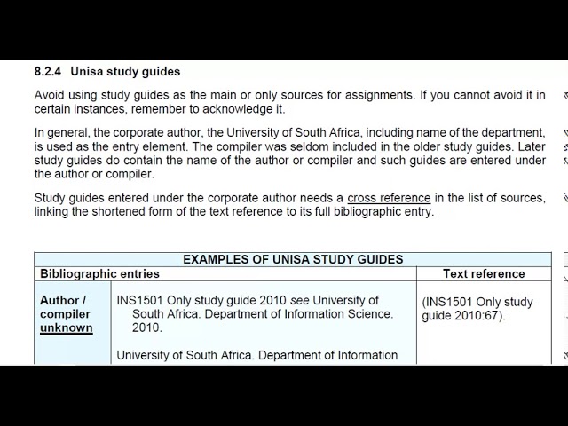 How To Reference Study Guide Unisa – The Dizaldo Blog!